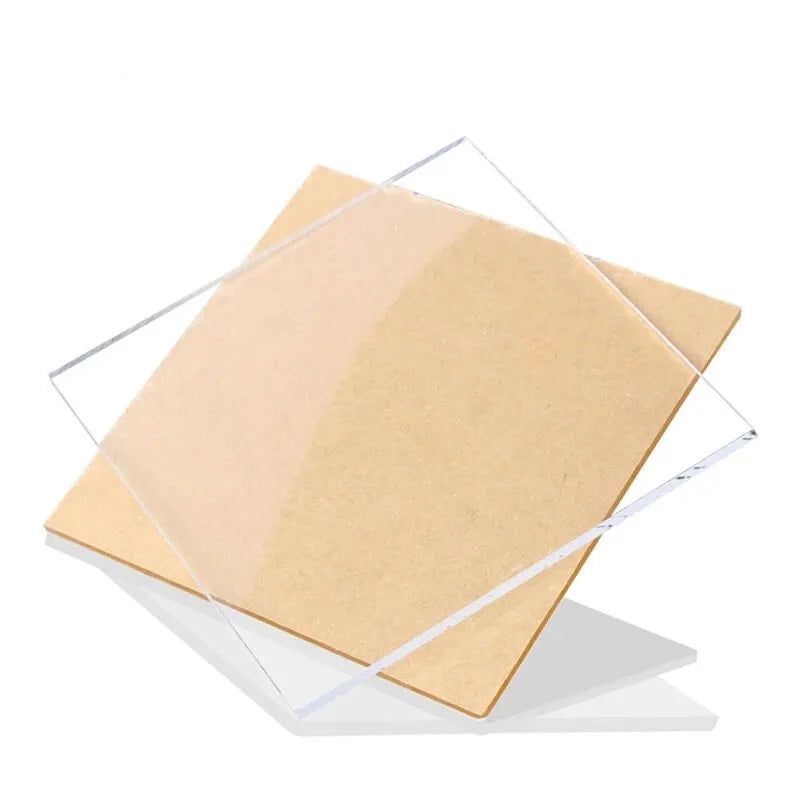 1x Transparent plexiglass panel 100x100x2mm